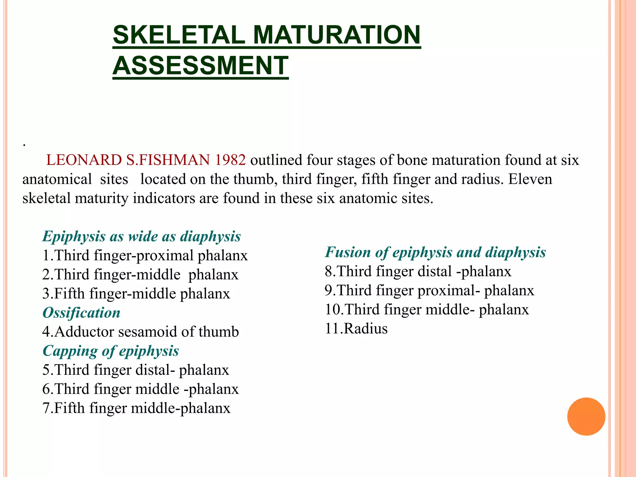 Skeletal maturity indicators | PPTX