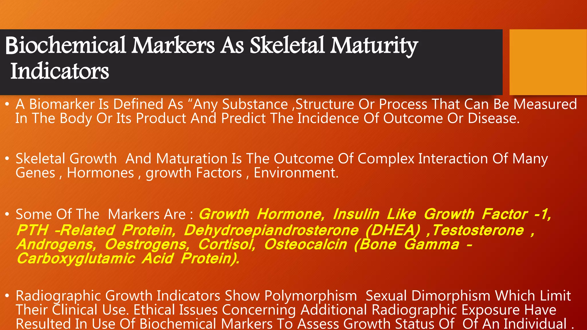 Skeletal maturity indicators | PPTX