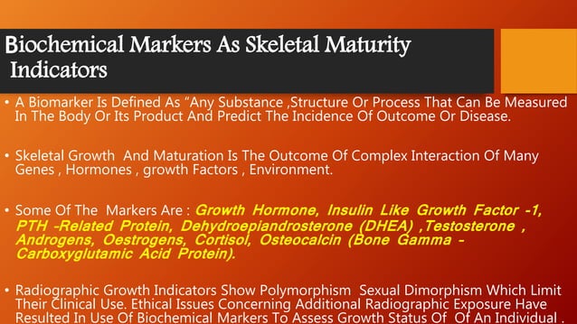 Skeletal maturity indicators | PPTX