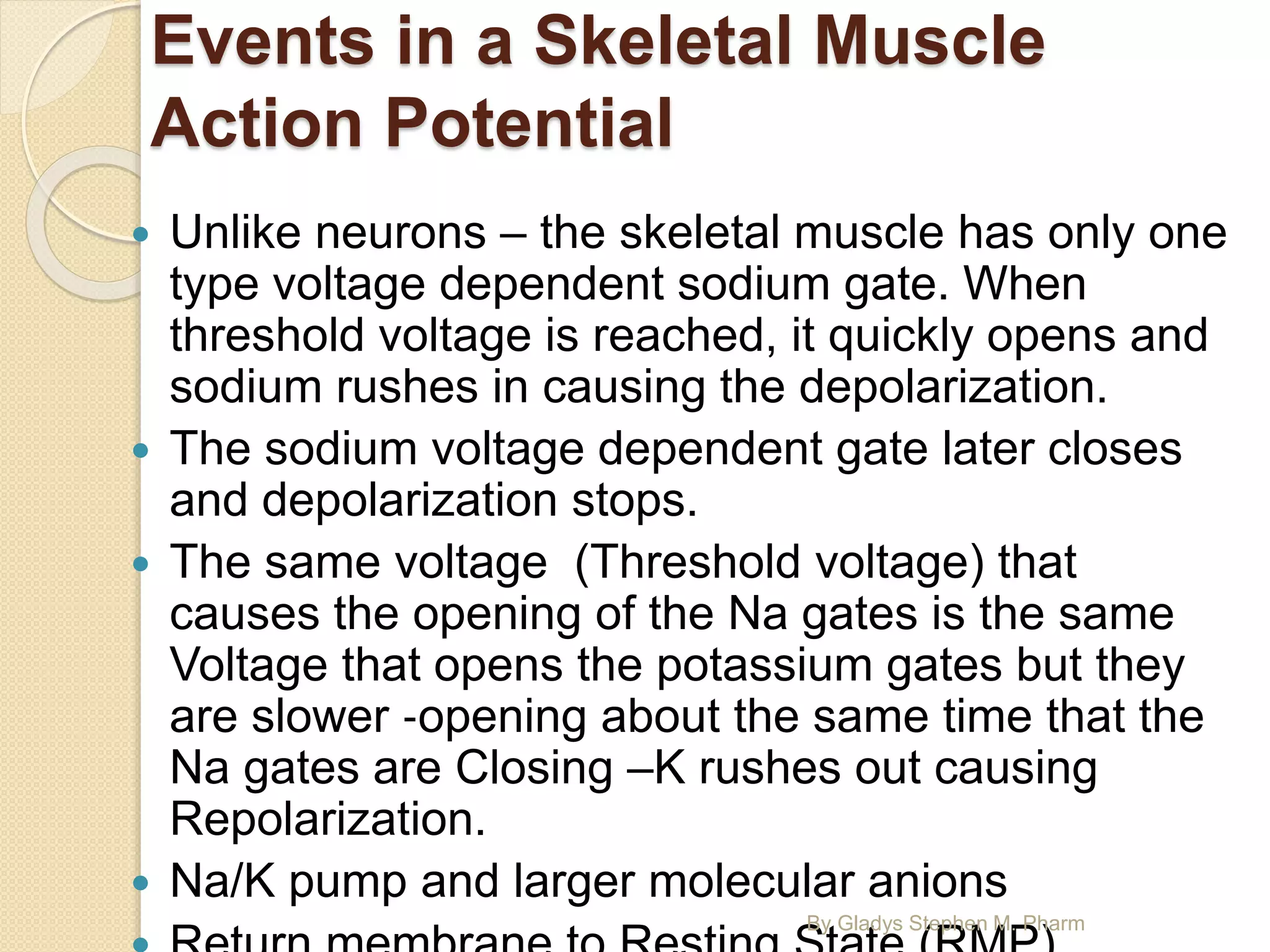 Skeletal muscle electrophysiology | PPTX