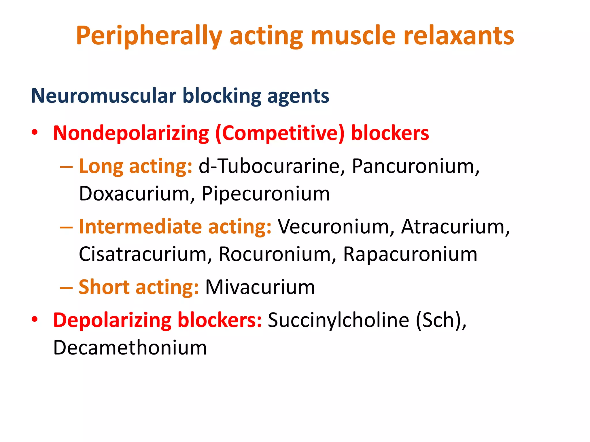 Skeletal muscle relaxant | PPTX