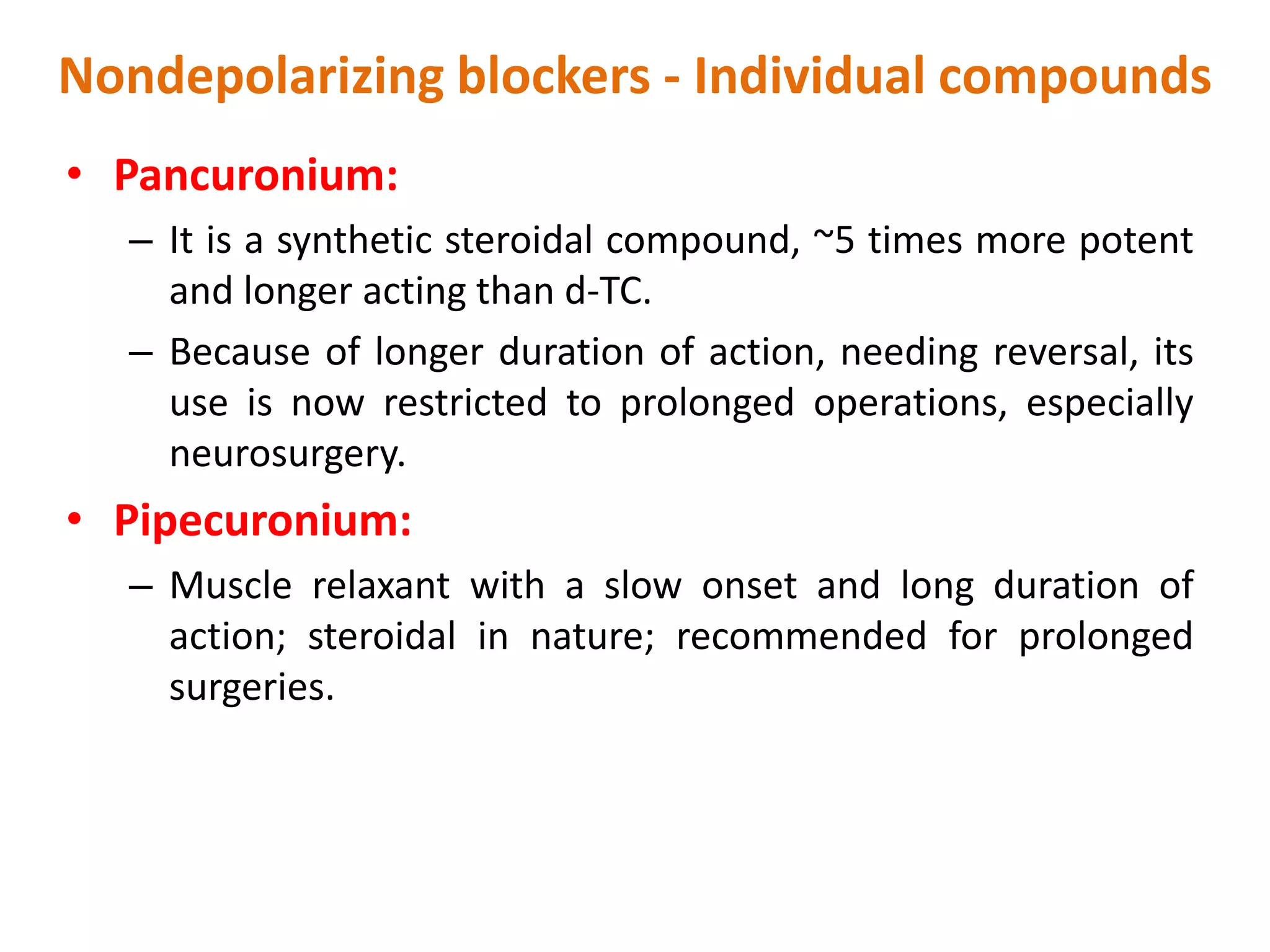 Skeletal muscle relaxant | PPTX