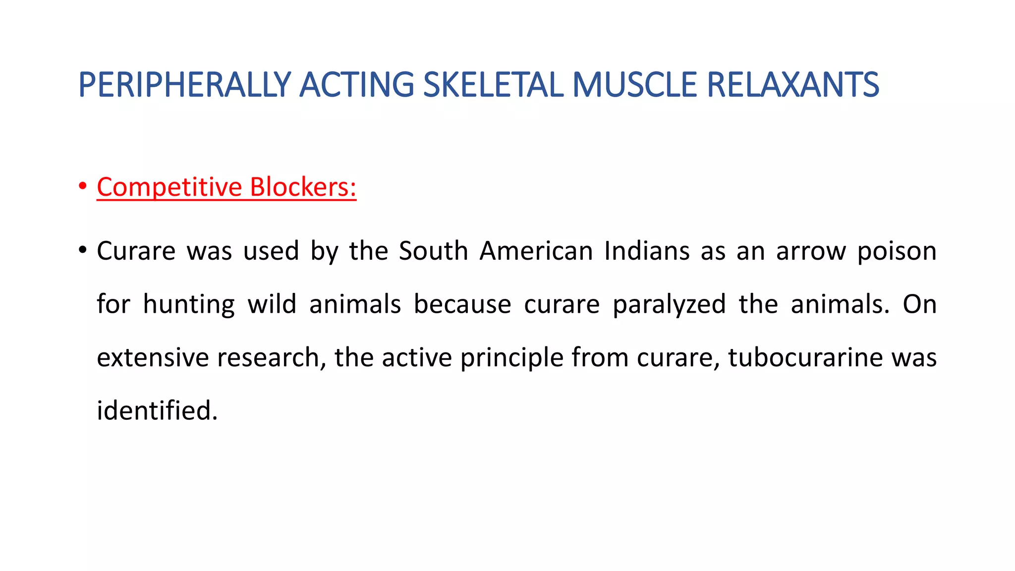 Skeletal muscle relaxant | PDF