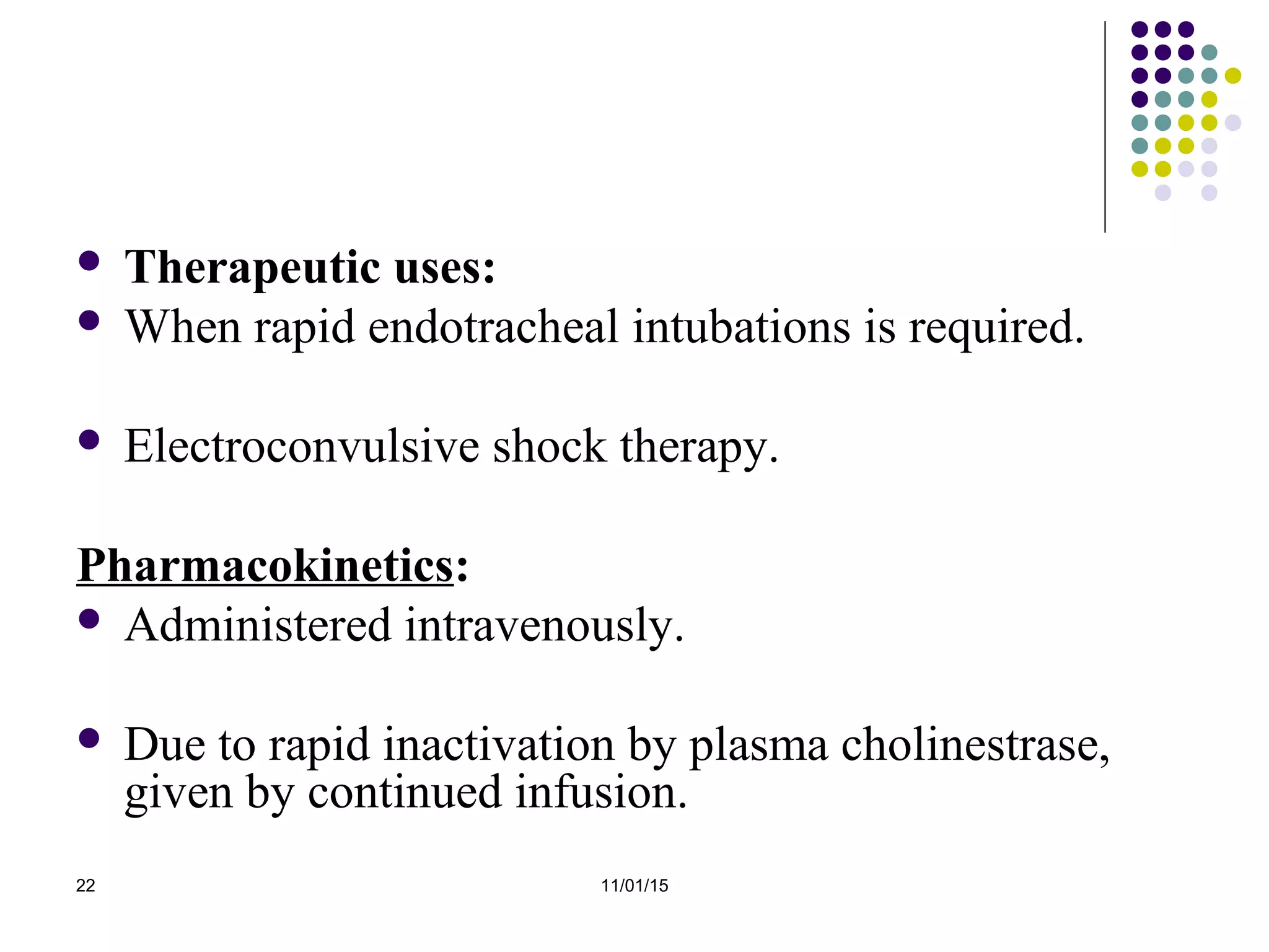 Skeletal muscle relaxants, Neuromuscular blocking agents, Neuromuscular ...