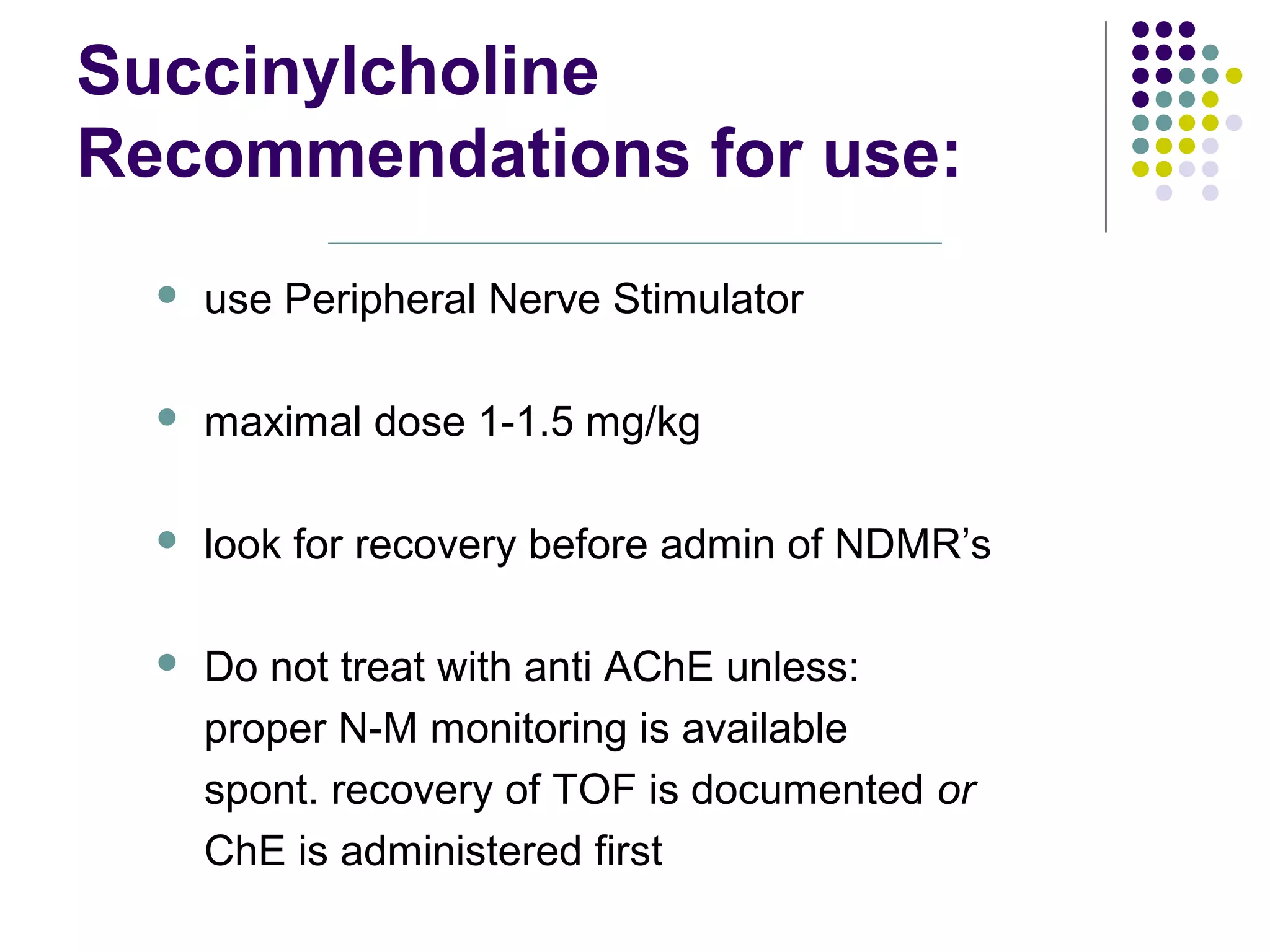 Skeletal muscle relaxants, Neuromuscular blocking agents, Neuromuscular ...