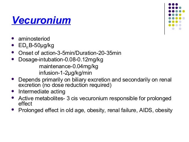 Vecuronium Dosing