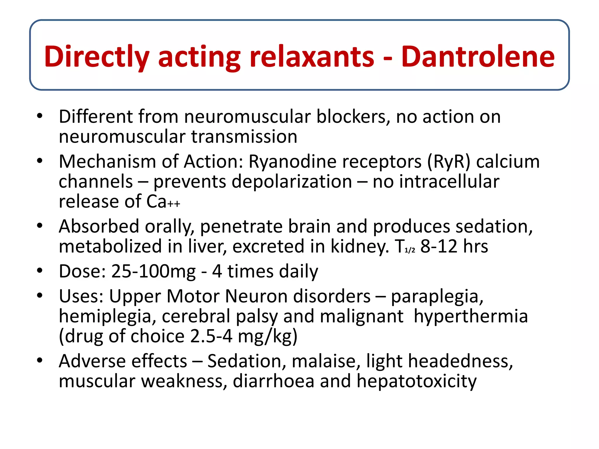 Skeletal Muscle Relaxants | PPTX