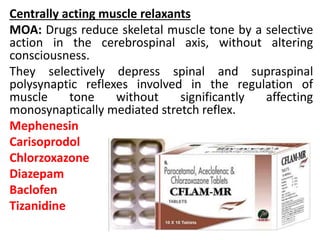 Skeletal muscle relaxants | PPTX