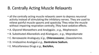 Skeletal muscle relaxants | PDF