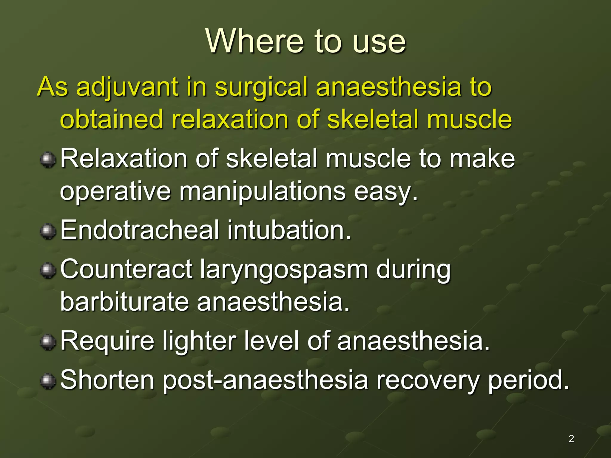 SKELETAL_MUSCLE_RELAXANTS.ppt | Brain and Nervous System Disorders ...