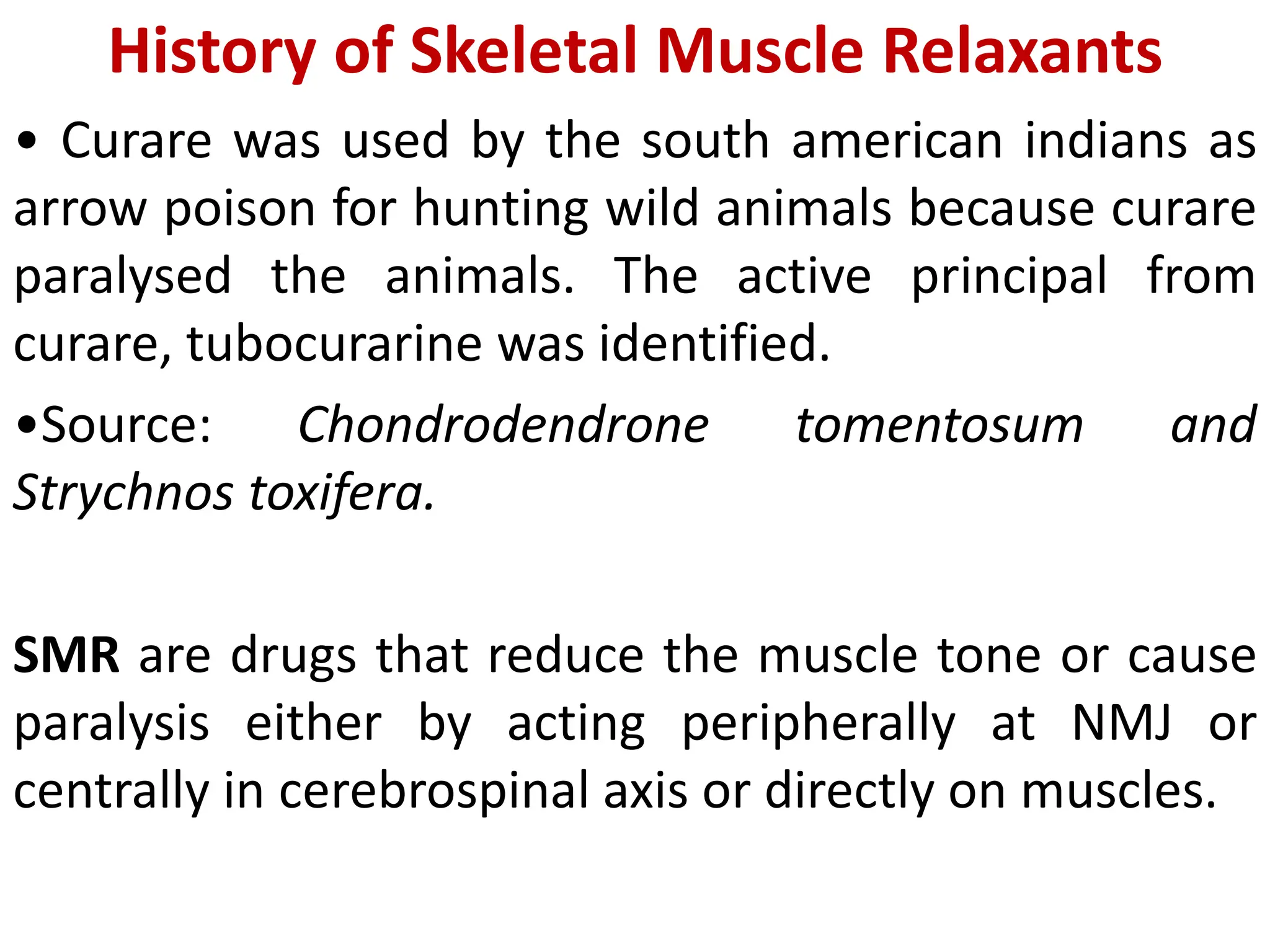 skeletal muscle relaxants pharmacology pptx | PPTX