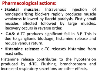 skeletal muscle relaxants pharmacology pptx | PPTX