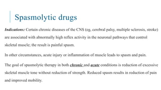 Pharmacology-Skeletal Muscle Relaxants.p | PPTX