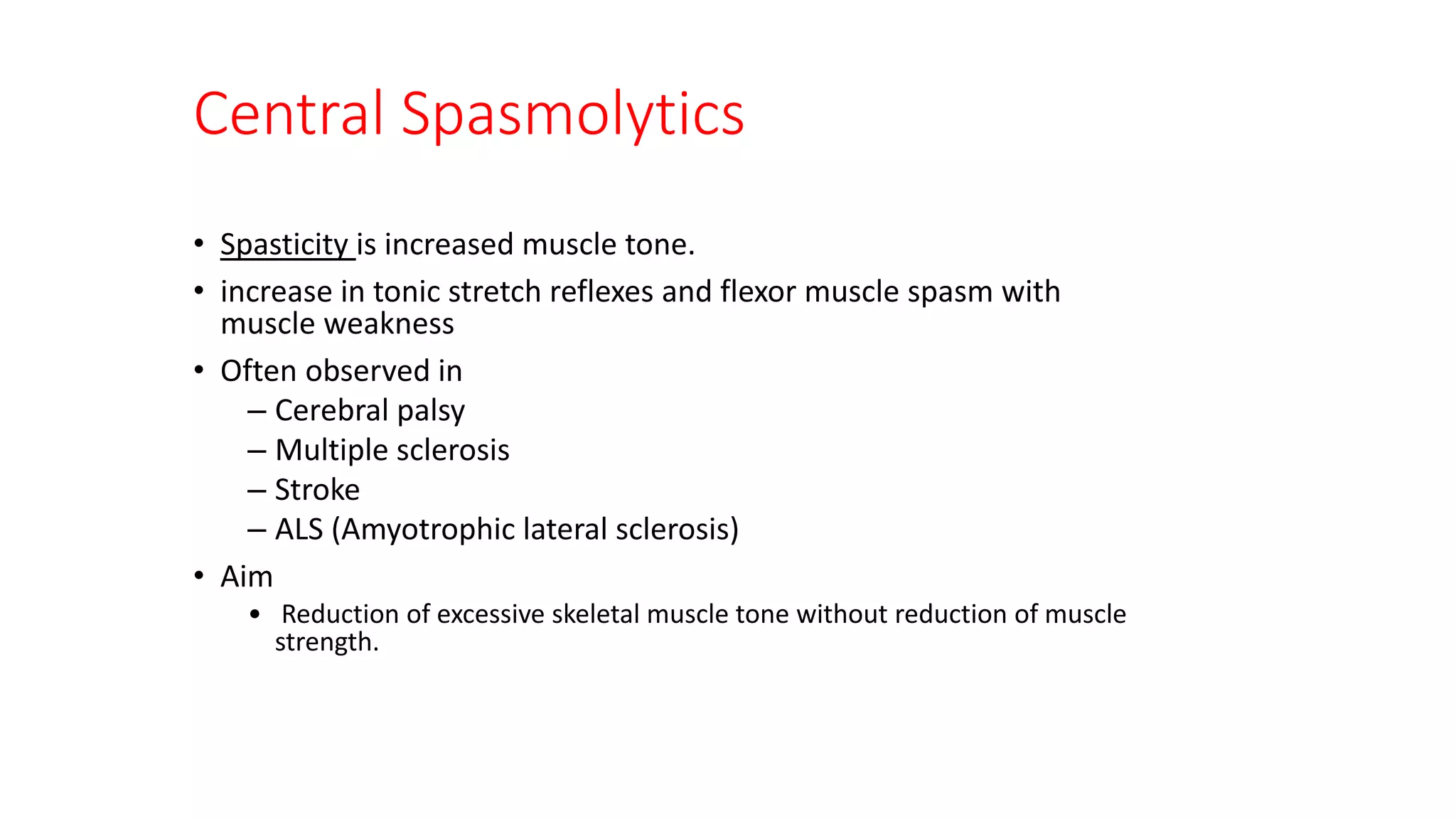 Skeletal muscle relaxants & Spasmolytics dr abdul azeem | PPTX