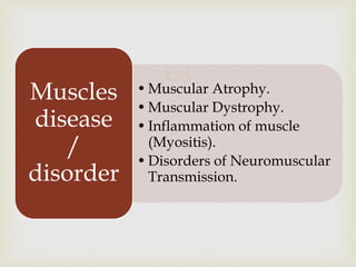 Skeletal muscles disease and disorder | PPTX