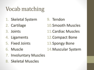 Skeletal muscular study guide answers (002) | PPT