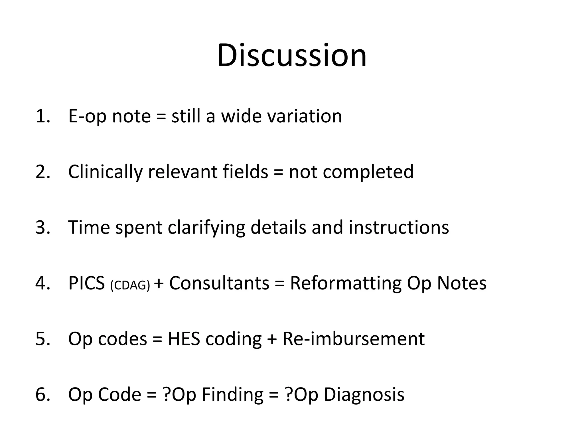 A Quality Improvement Project on Orthopaedic Operation Notes | PPT