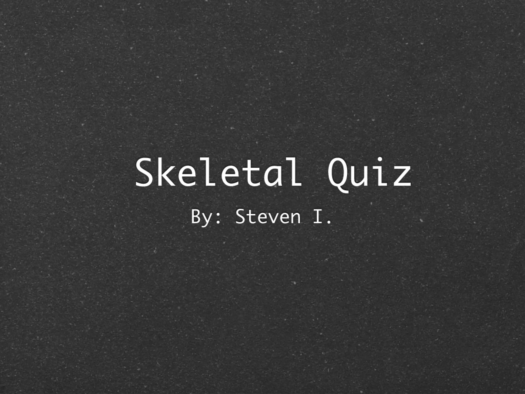 Skeletal quiz steven | PDF