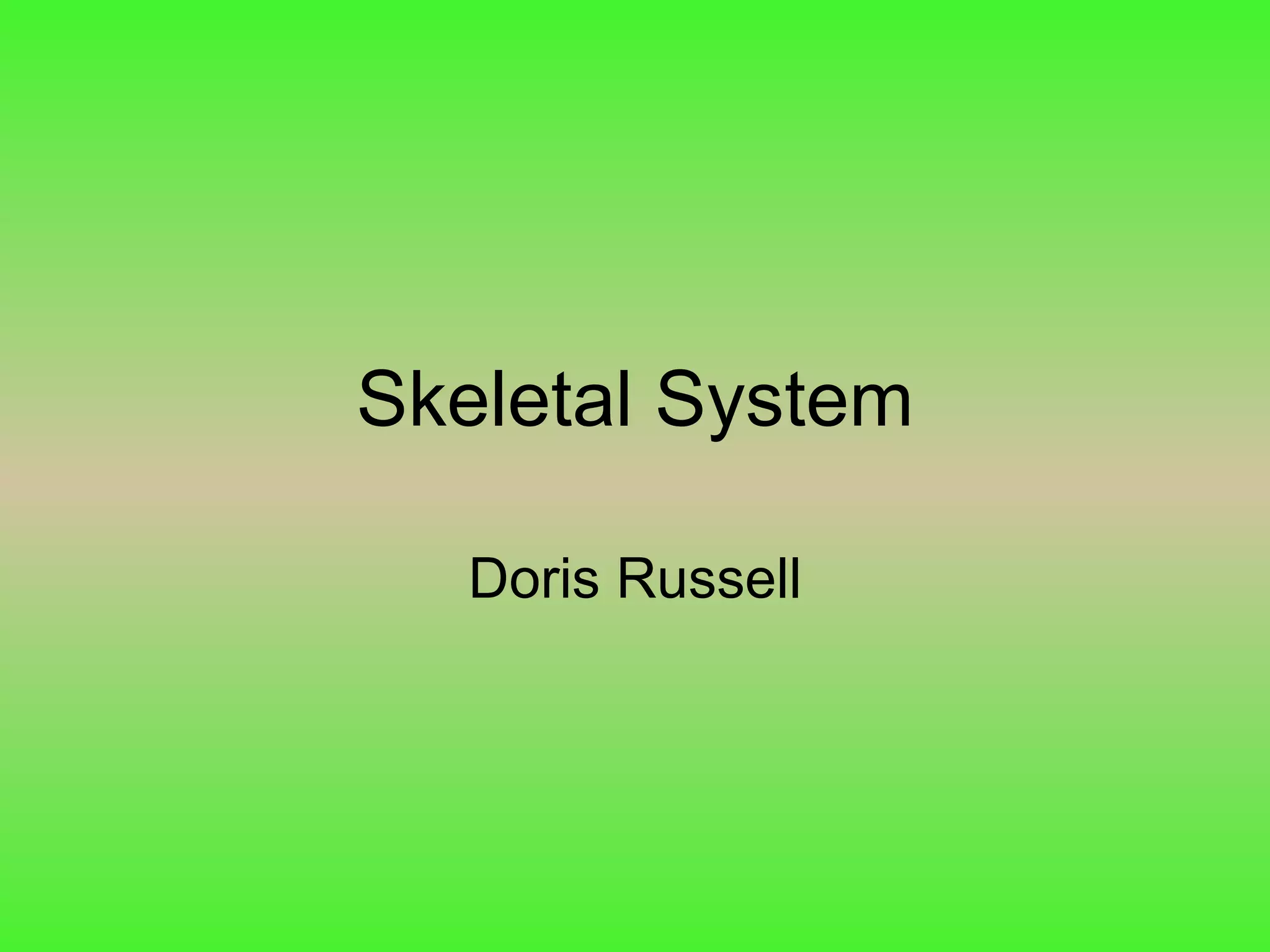 S Keletal System | PPT