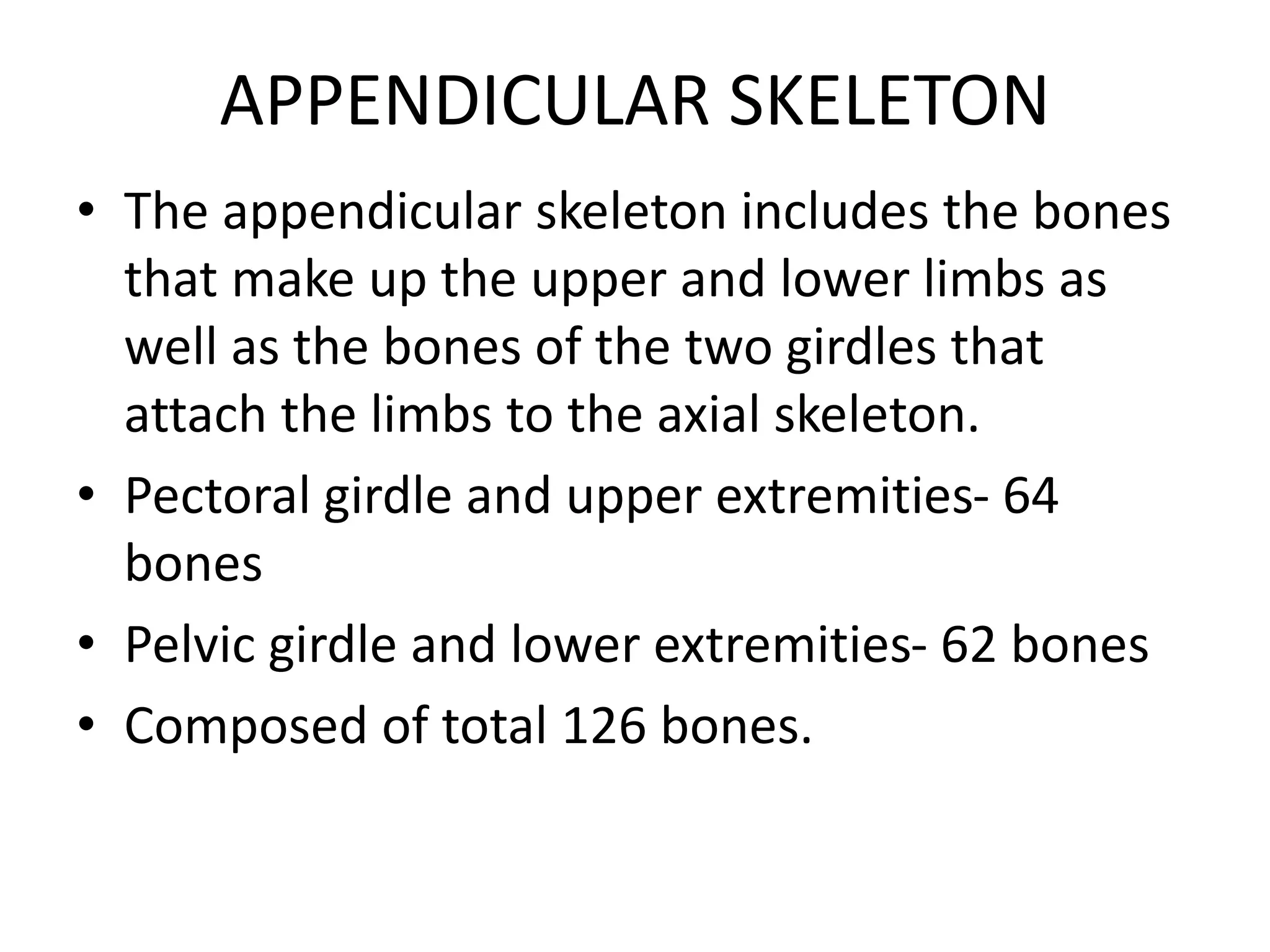 Skeletal System and division of axial and appendicular | PPTX