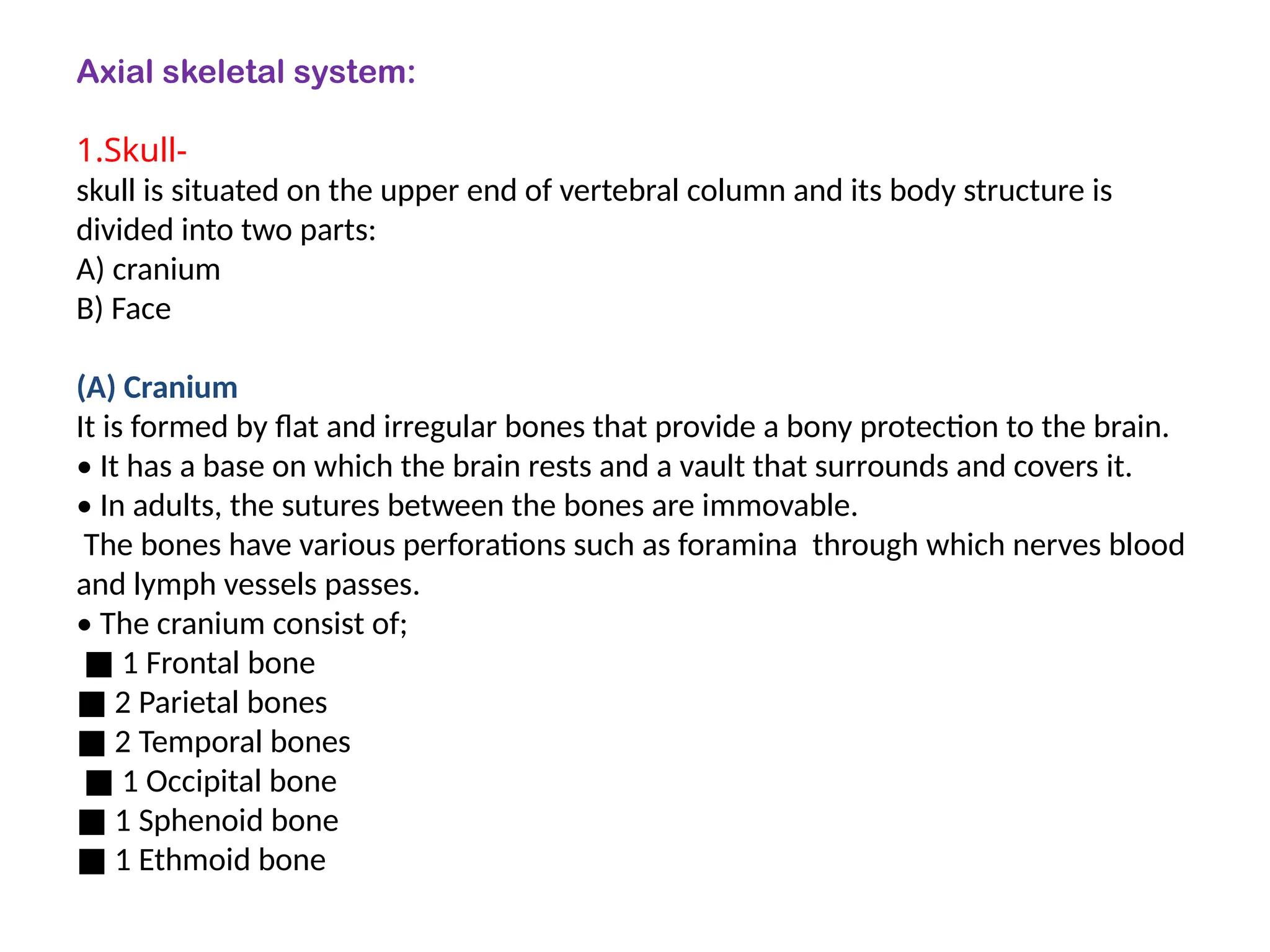 B Pharm First Year , Human Anatomy and Physiology UNIT-II Skeletal ...