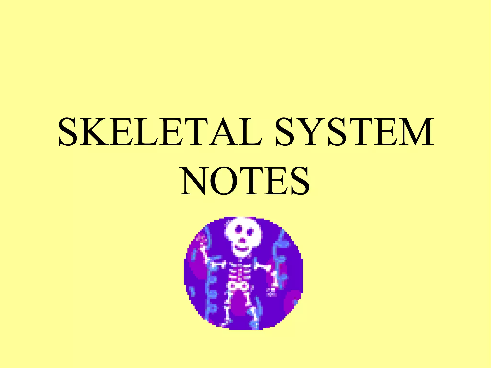 Skeletal System Sue Howard | PPT