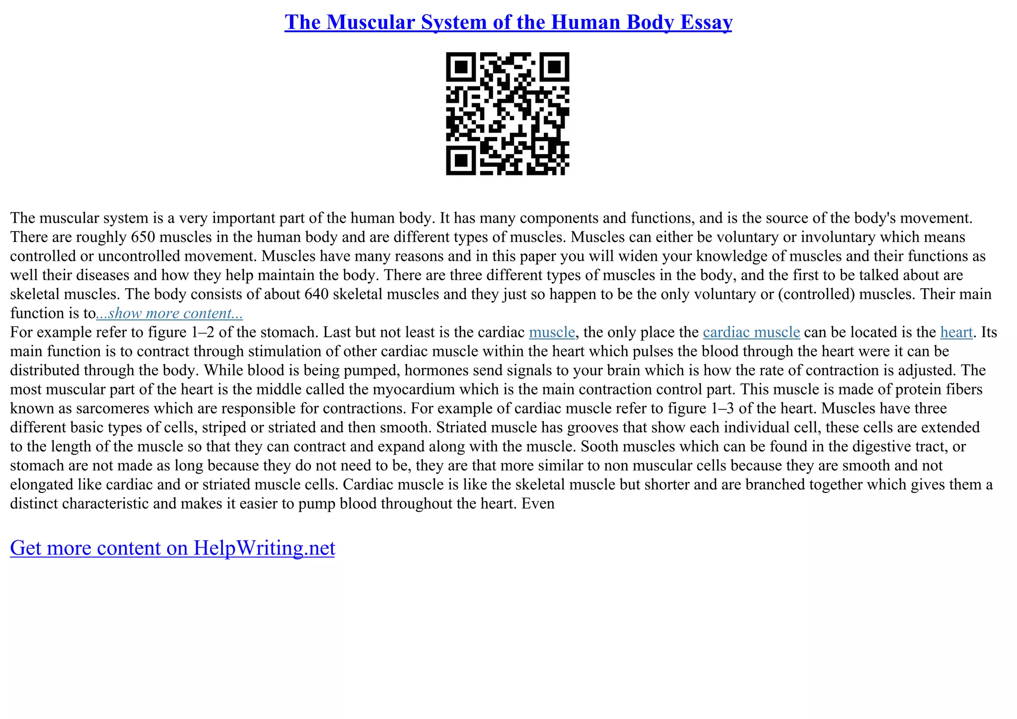 Skeletal System Essay | PDF