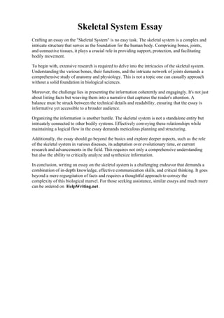 Skeletal System Essay.pdf