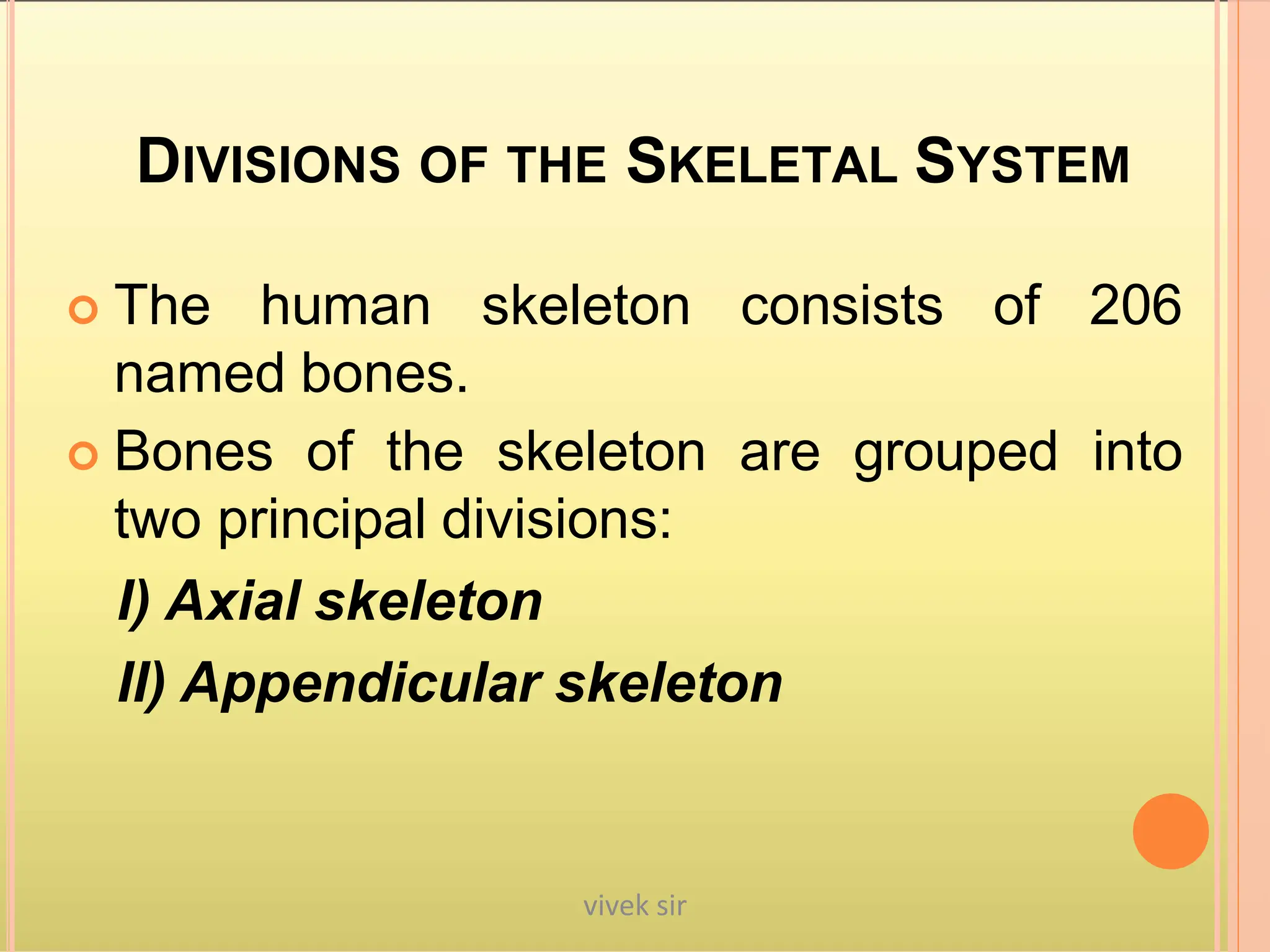 introduction to anatomy and physiology of skeletal system sem 1 B.sc ...