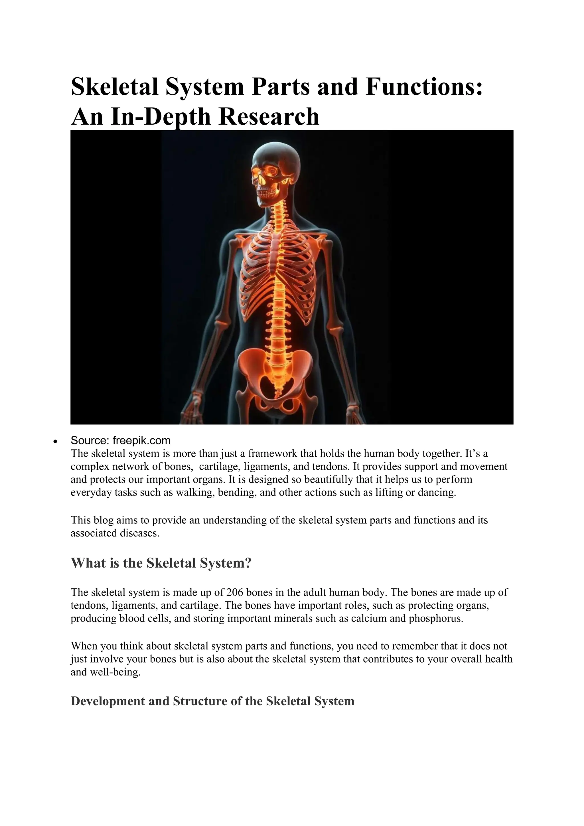 5 Key Functions of Skeletal System Parts and Functions | The ...