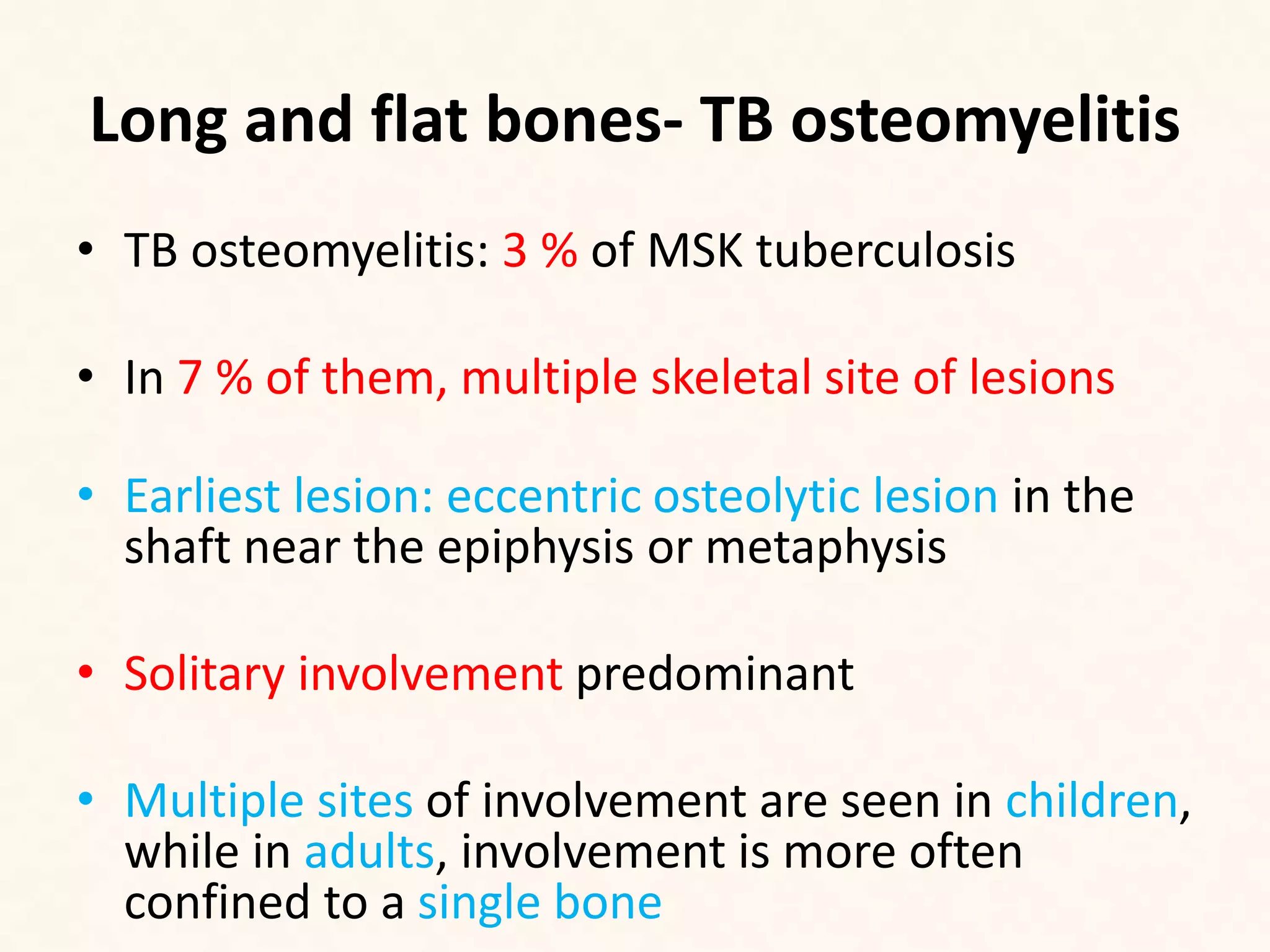 Skeletal tuberculosis | PPTX | Death, Injury, or Military Conflict ...