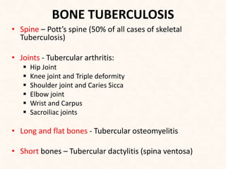 Skeletal tuberculosis | PPTX
