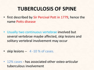 Skeletal tuberculosis | PPTX