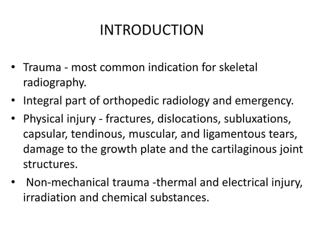 imaging in skeletal trauma.ppt | Death, Injury, or Military Conflict | Sensitive Topics