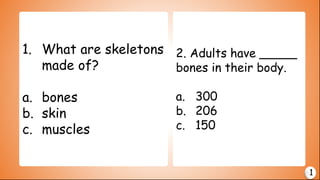 Skeleton and Muscles Quiz | PPTX