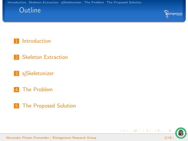 Skeleton extraction 2011 | PPT