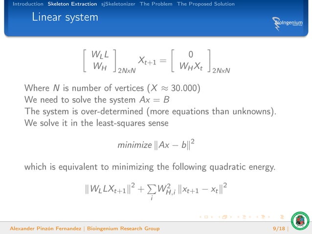 Skeleton extraction 2011 | PPT