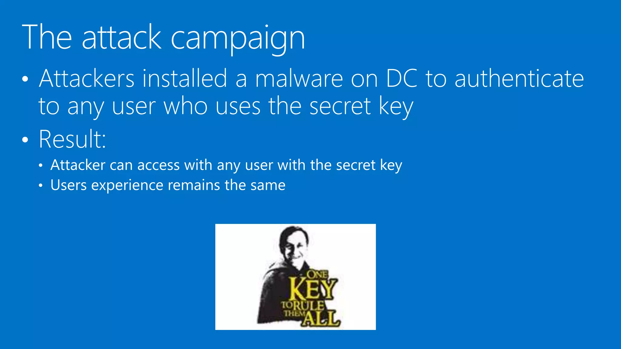 Skeleton key malware detection owasp | PPTX