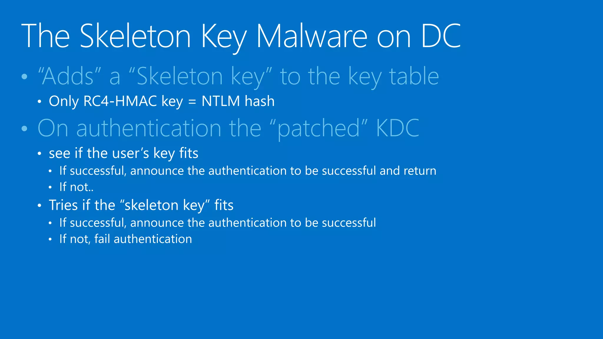 Skeleton key malware detection owasp | PPTX