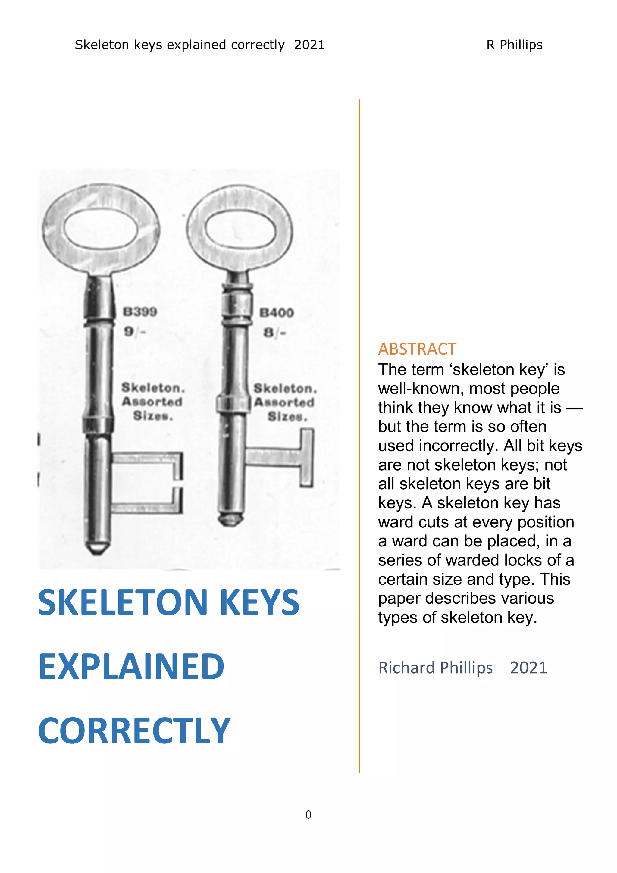 Skeleton keys explained correctly (illustrated) | PDF