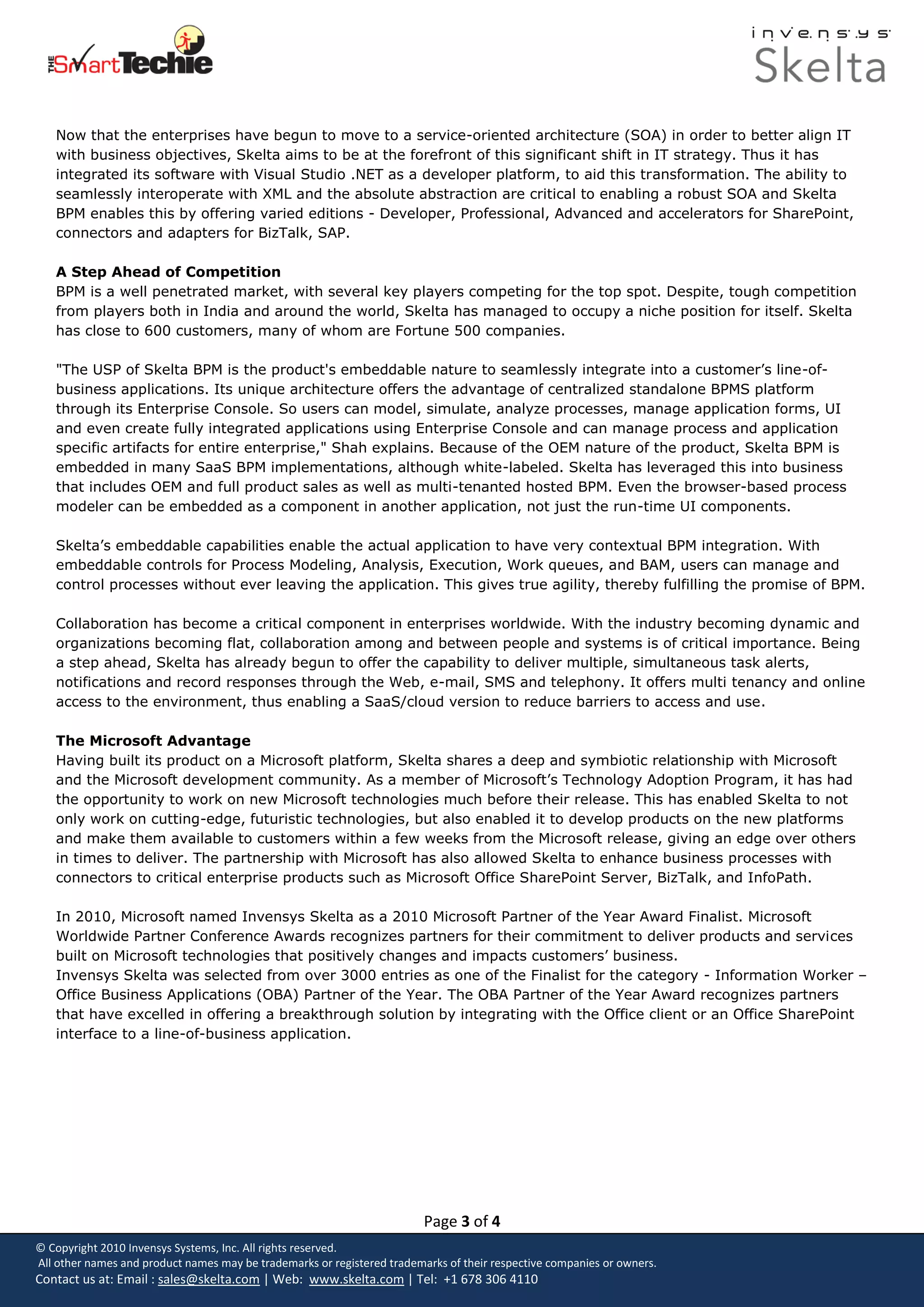 Skelta BPM Automating Enterprise-wide Processes | PDF