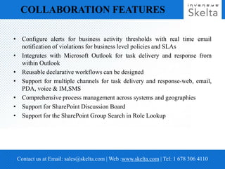 Skelta bpm extends bpm and advanced workflow capabilities to microsoft sharepoint | PPT