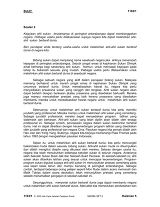 Skema Bm Kertas1 Set3 | PDF