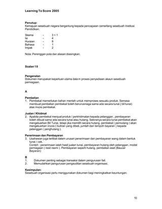 Skema Stpm Pam Kertas2 Set1 | PDF