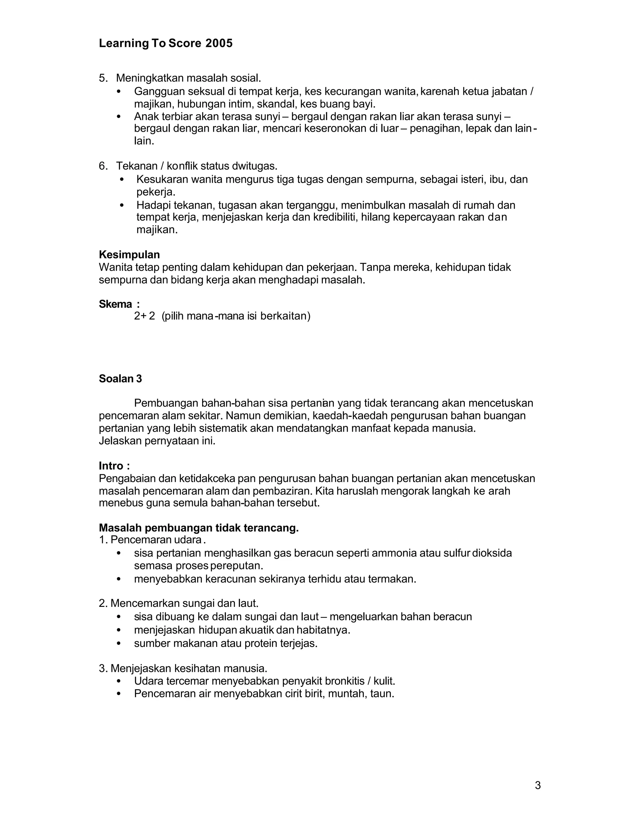 Skema Stpm Pam Kertas2 Set2 | PDF