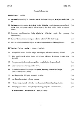 Skema Kertas 2 BM Percubaan SBP 2017 | PDF
