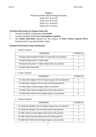 Skema Kertas 2 BM Percubaan SBP 2017 | PDF