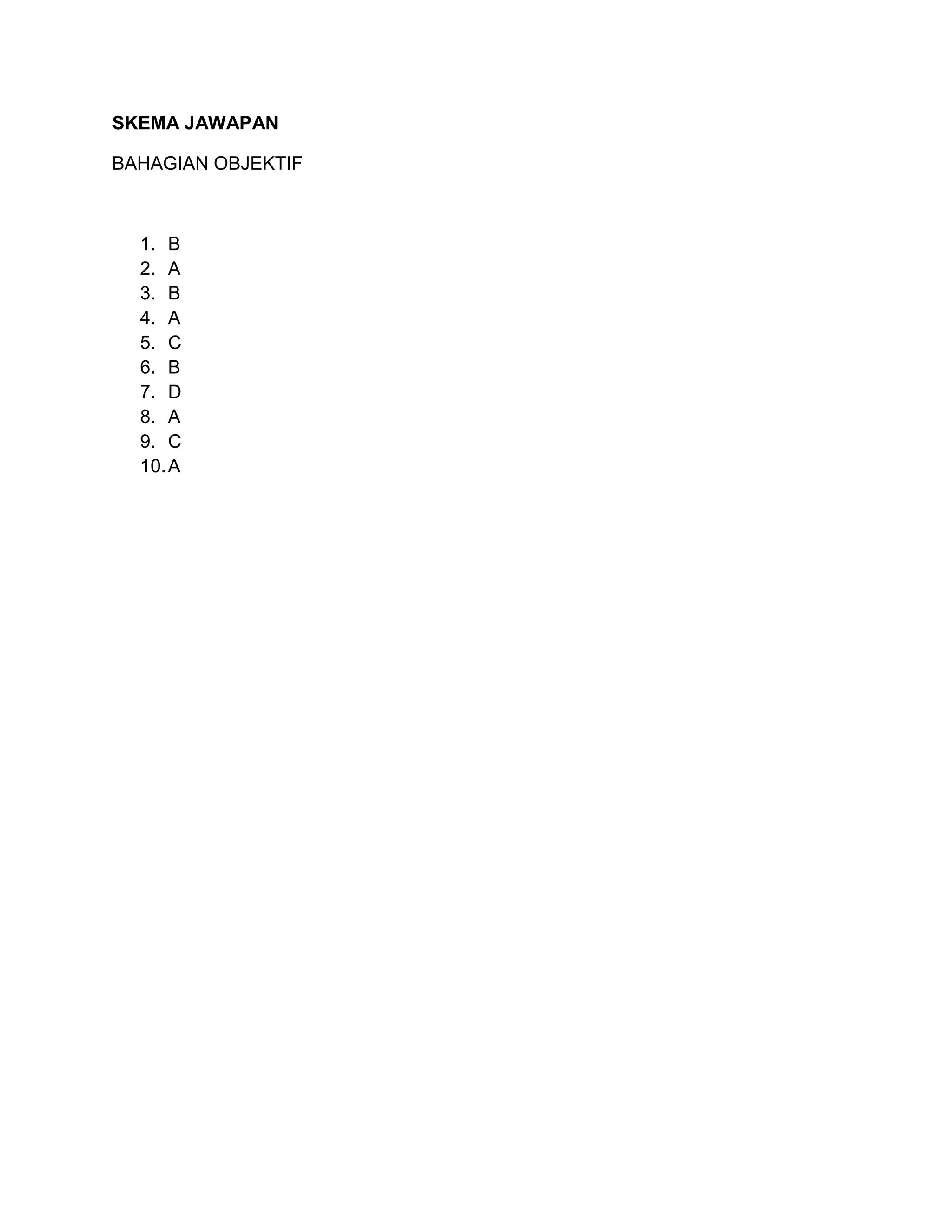 Skema Jawapan | DOCX