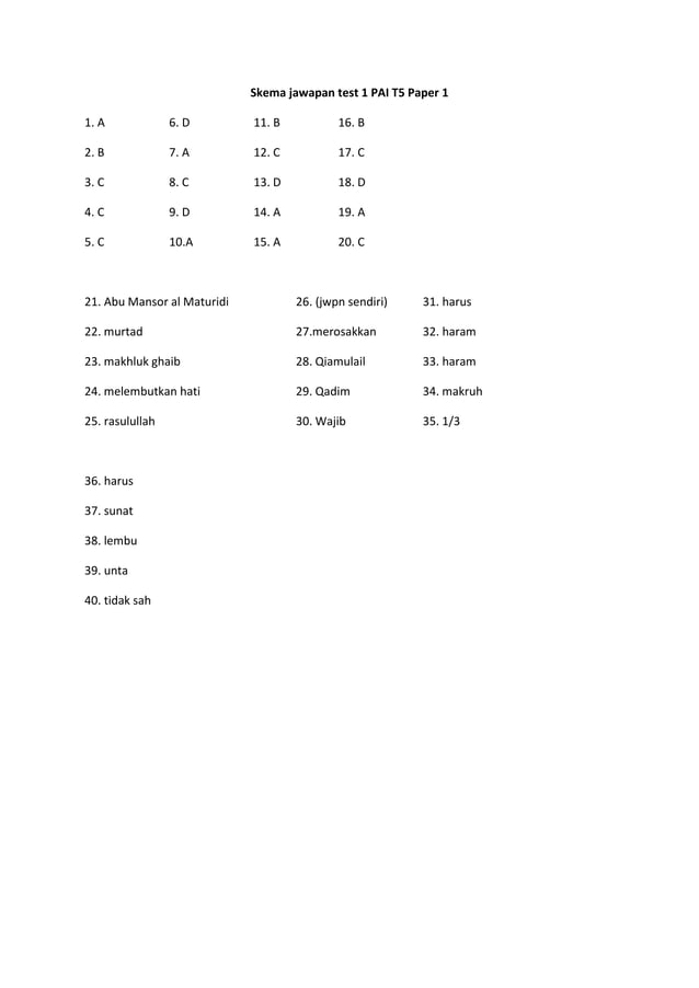 Skema jwpn pai t5 | PDF