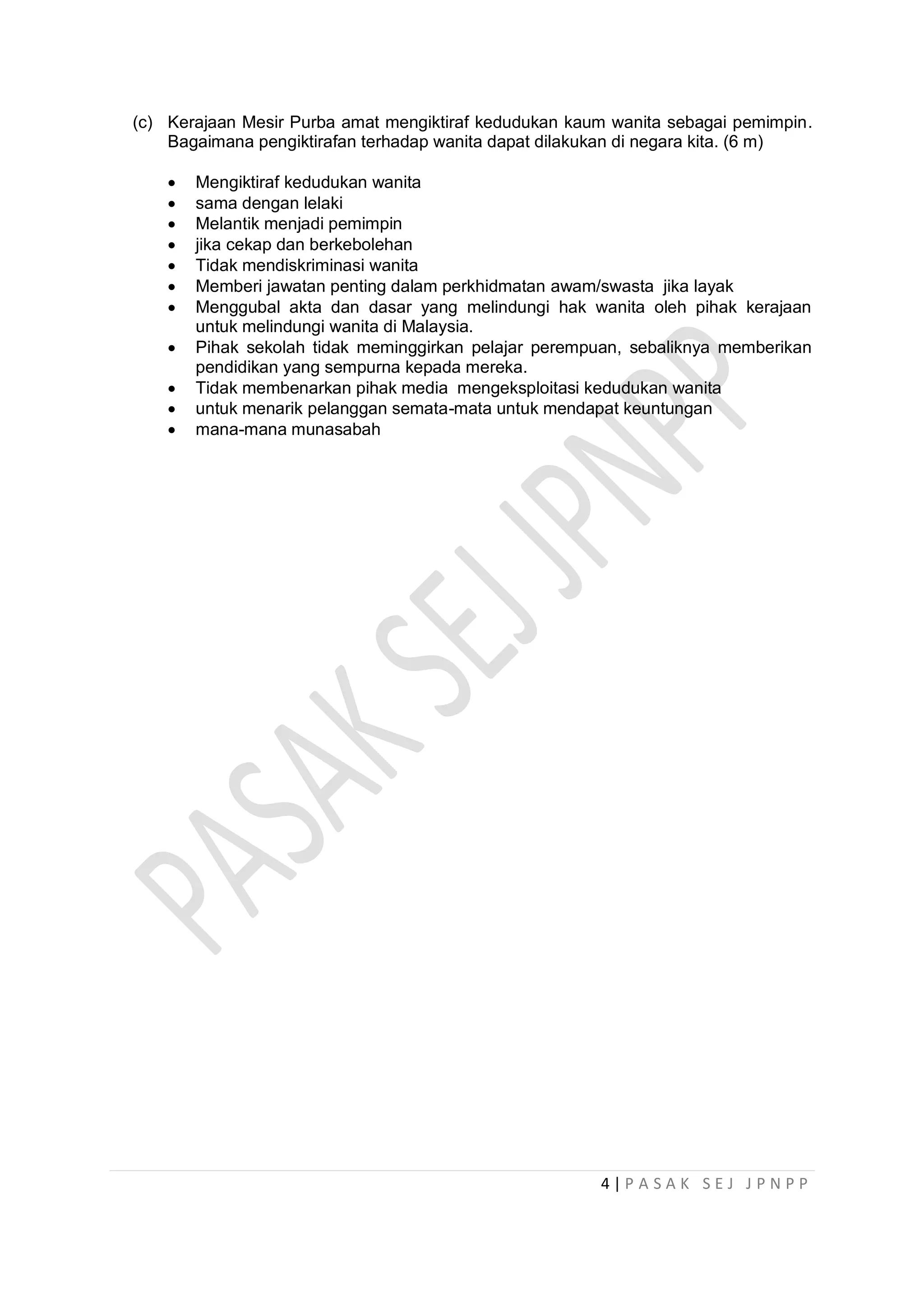 Skema Latihan Pasak Sejarah T4&T5 KBSM | PDF